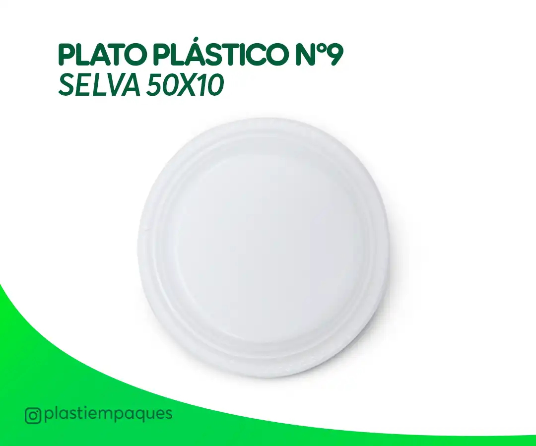 PLATO PLÁSTICO N°9 SELVA 50X10 - Plastiempaques